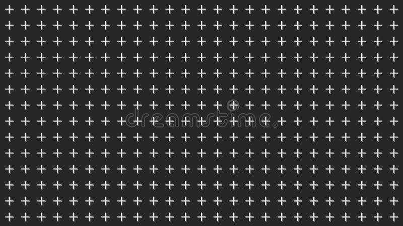 Abstract Pattern Background, White Symmetrical Plus Icons, Black ...