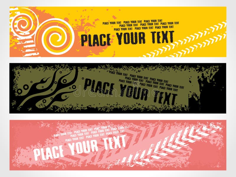 Abstract grungy banners stock vector. Illustration of backdrop - 8496581