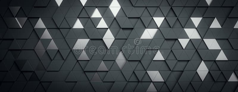 Abstract Pattern of Black and Gray Triangles on a Seamless Surface ...