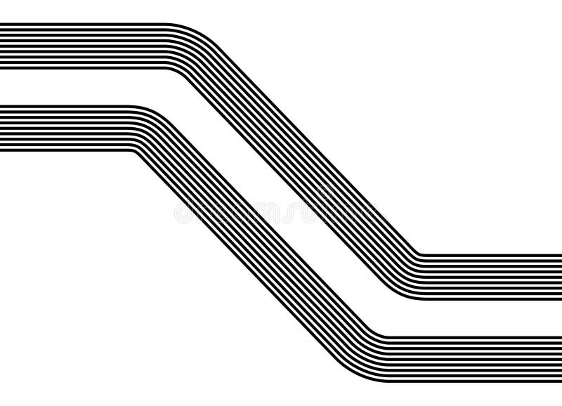 Abstract Pattern of Black Parallel Lines on a White Background in a ...