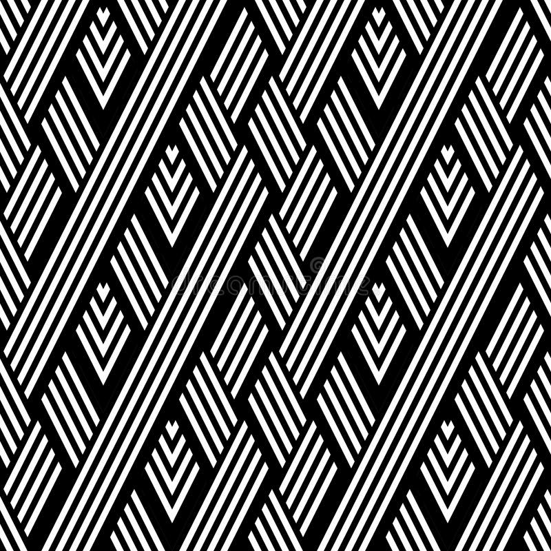 Abstract Pattern with Black and White Stripes (2), Modern Stylish Image ...