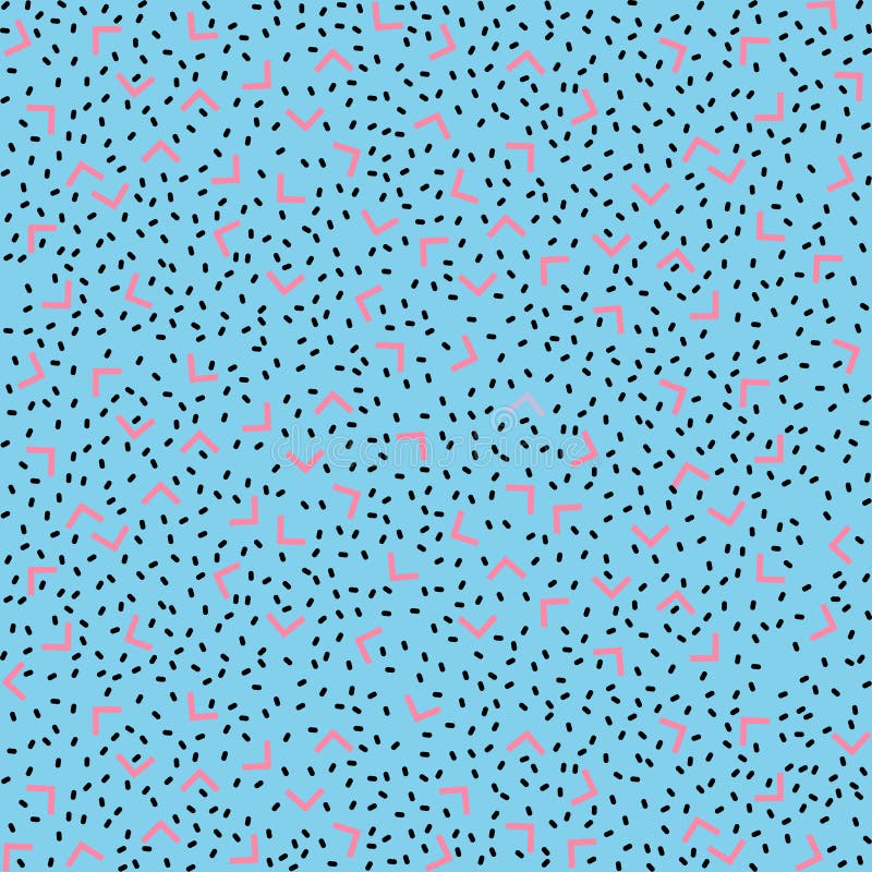 Abstract Pattern Blue Background with Pink Angles and Black Points ...