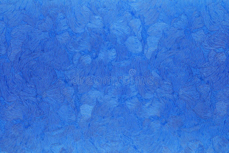 Abstract Pattern Blue Color Flowers. Bronze Background Stock ...