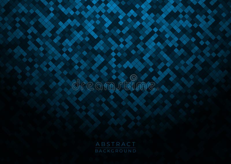Abstract Pattern Blue Square Shape Design Dark Tone with Vignette Stock ...