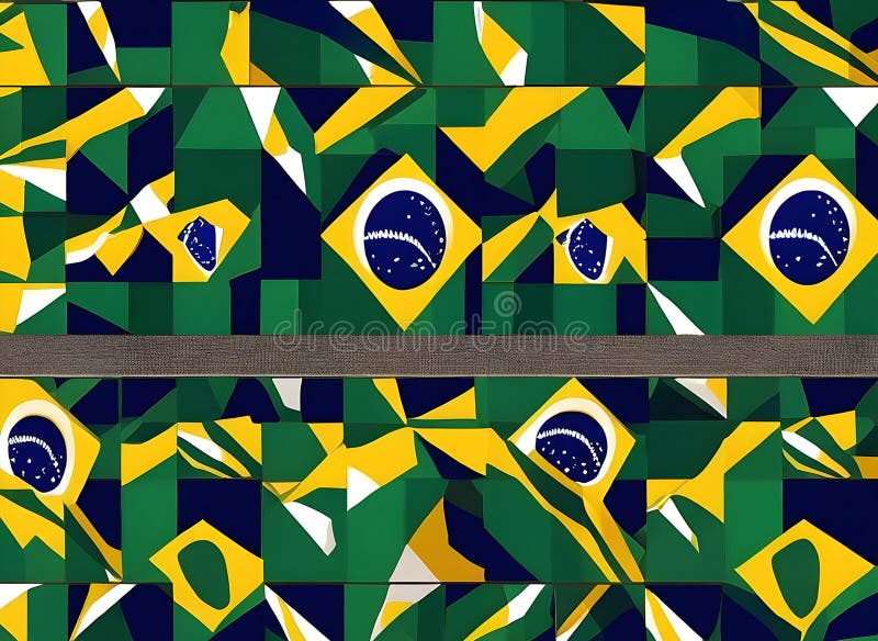 Abstract Pattern of Brazil Flag Stock Illustration - Illustration of ...
