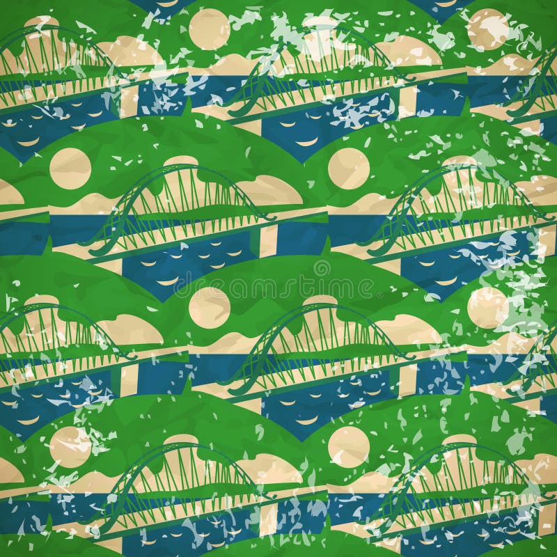 Abstract Pattern of the Bridges Over the River Stock Vector ...