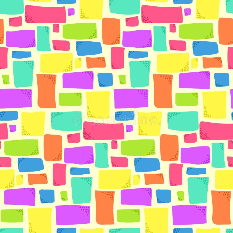 Abstract Pattern with Bright Colorful Rectangles Stock Vector ...