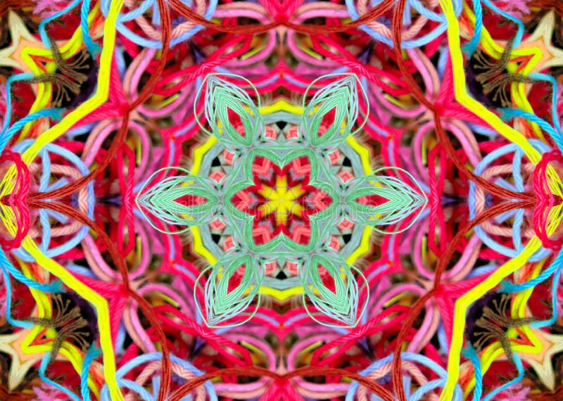 Abstract Pattern of Bright Multicolored Threads with 3D Effect Stock ...