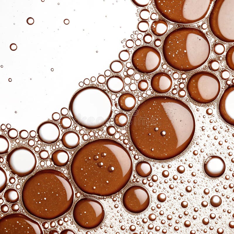 Abstract Pattern of Brown Bubbles Isolated on White Background Stock ...