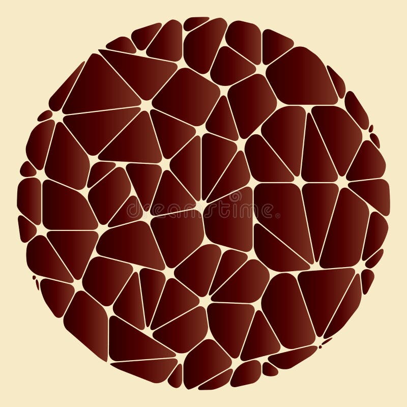Abstract Pattern of Brown Geometric Elements Grouped in a Circle Stock ...