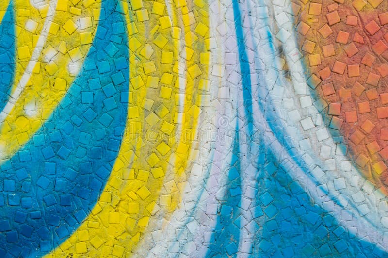 Abstract Pattern on Ceramic Mosaic Tile, Artistic Background Stock ...