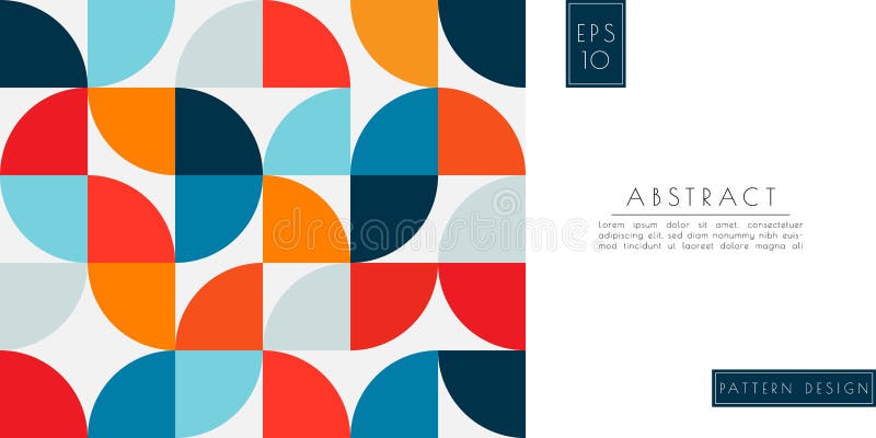 Abstract Pattern Circle Cut Shape Design Colorful Bright Style with ...