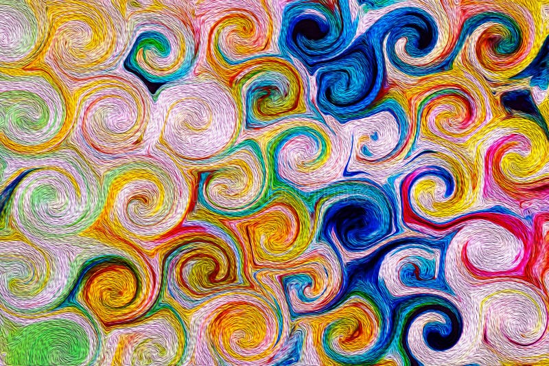 Abstract Pattern of Circular or Wavy Shapes. Curved Design Stock ...