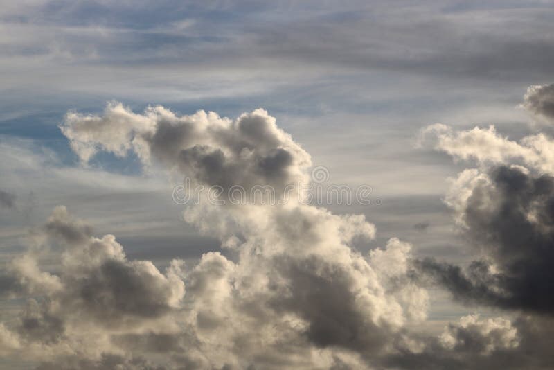 Abstract Pattern Clouds, Higher Clouds Behind Stock Image - Image of ...