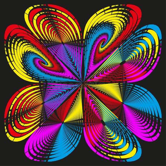 Abstract Pattern Collection. Geometric Swirl Designs. Colorful Vector ...