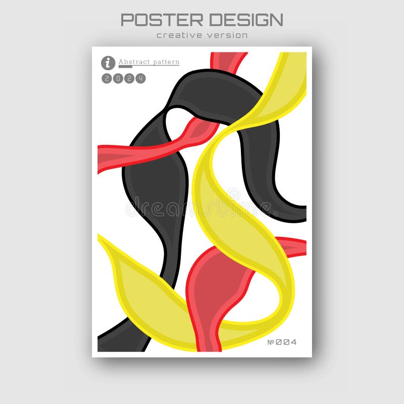 Abstract Pattern of Colored Lines. a Stylized Template for a Poster ...