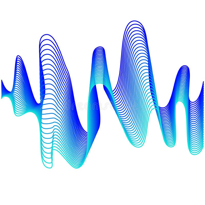 Abstract Pattern Colored Waves Spectrum Blue Aquamarine Gradient ...