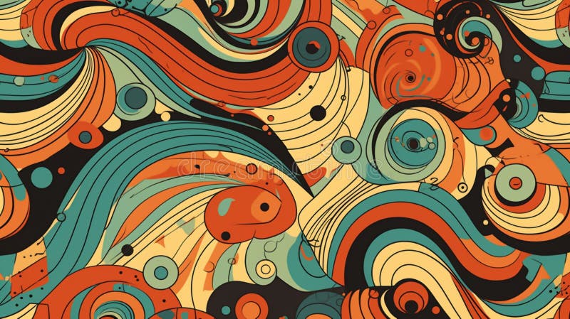Abstract Pattern Colorful with Retro Gradient Stock Illustration ...