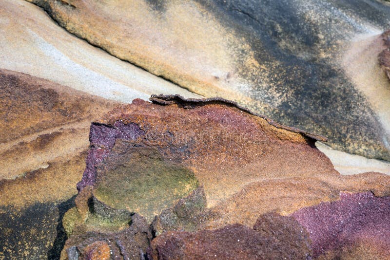 Abstract Pattern of Colorful Rock Stock Image - Image of rough, curves ...