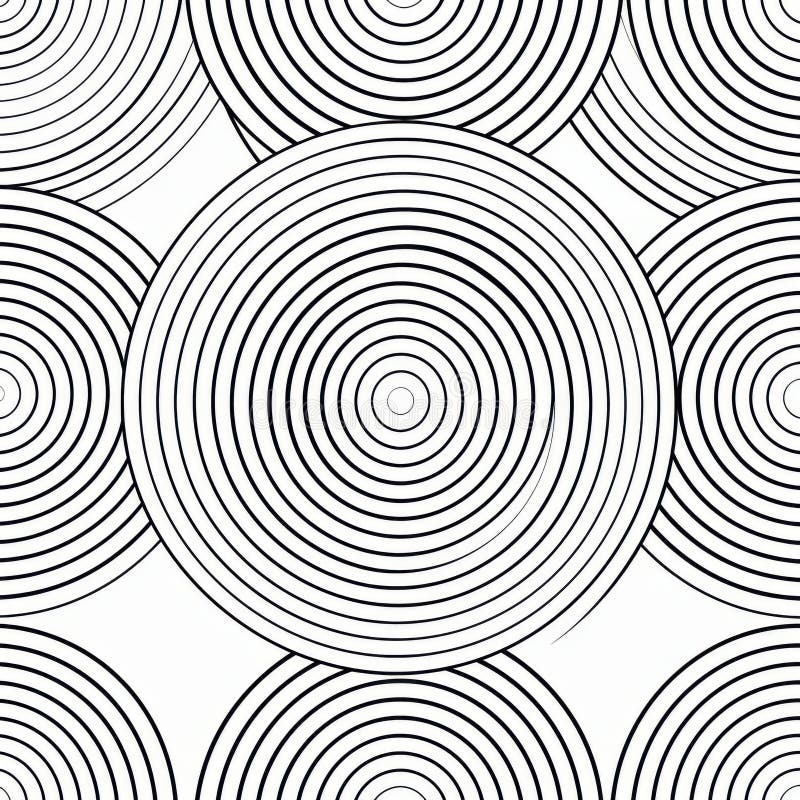 Abstract Pattern of Concentric Circles Stock Illustration ...