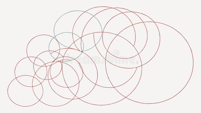 Abstract Pattern Of Concentric And Overlapping Circles Vector Design Generative Ai Stock Vector