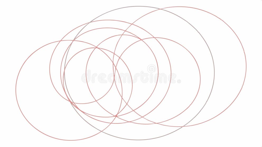 Abstract Pattern Of Concentric And Overlapping Circular Lines Vector Design Generative Ai Stock