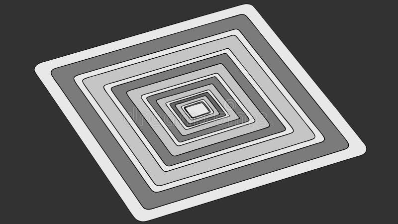 Abstract Pattern of Concentric Squares, Visual Depth or Design Vector Design Generative AI Stock ...