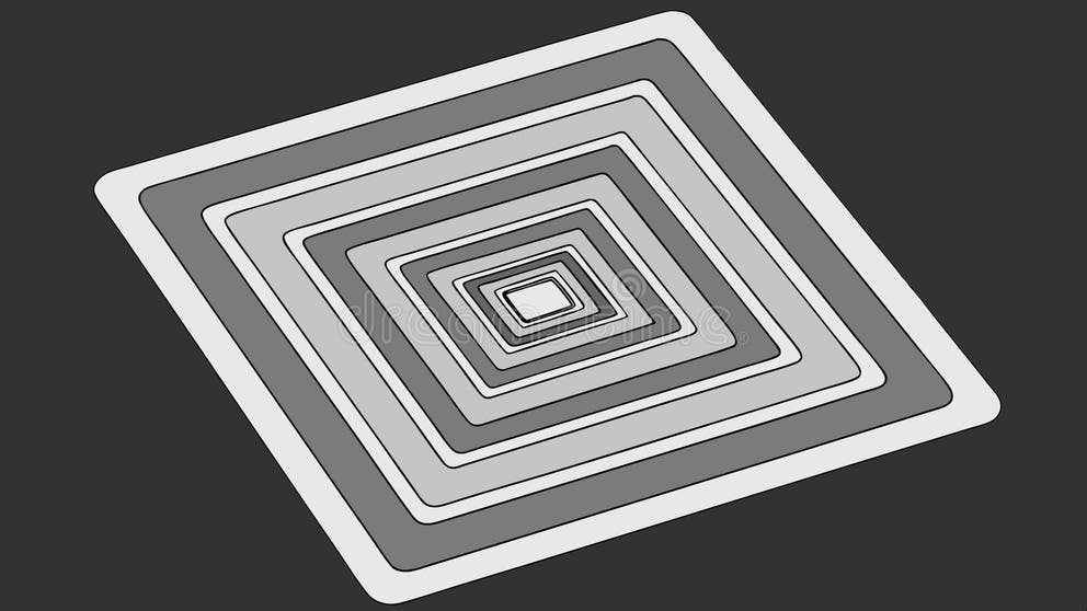 Abstract Pattern Of Concentric Squares Visual Depth Or Design Vector Design Generative Ai Stock