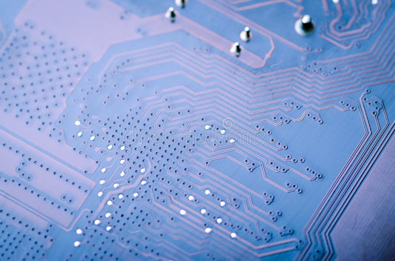 Conductor Paths on Printed Circuit Board Stock Image - Image of ...