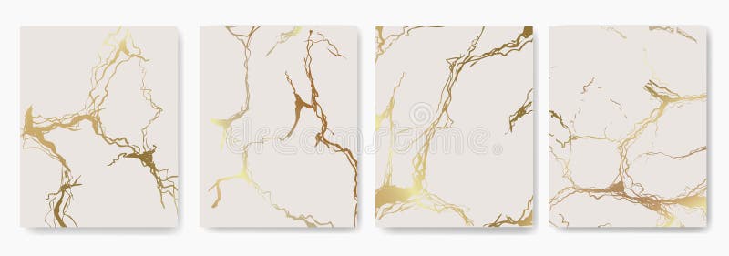 Abstract Pattern with Crack Golden Textures. Stock Vector ...
