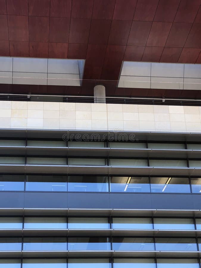 Abstract Pattern Created by Layers of Office Windows in Many Colors and ...