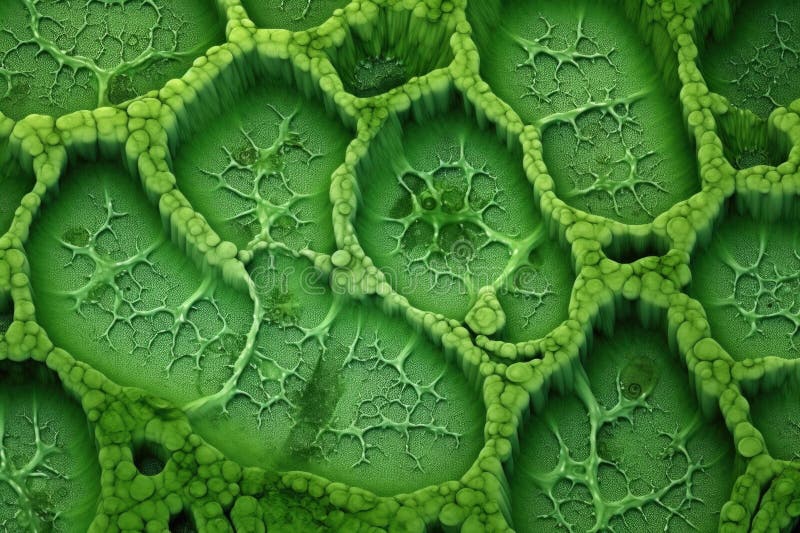 Abstract Pattern Created by Microscopic Algae Bloom Stock Illustration ...