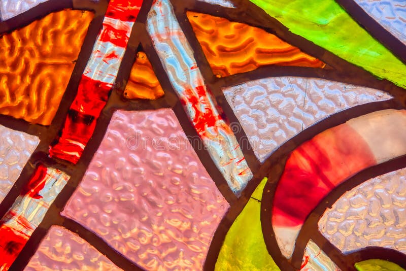 An Abstract Pattern Created with Stained Glass. Stock Image - Image of ...