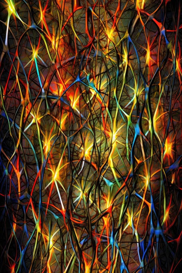 Abstract Pattern Created by Tangled Christmas Lights Stock Illustration ...