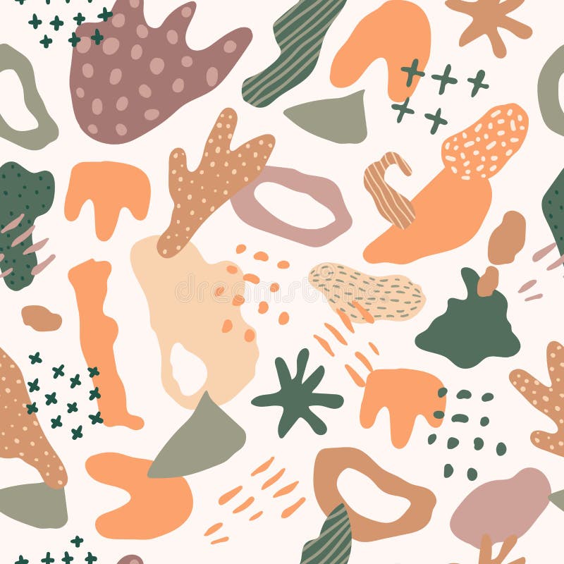 Abstract Pattern with Creative Elements. Smooth Shapes Vector ...