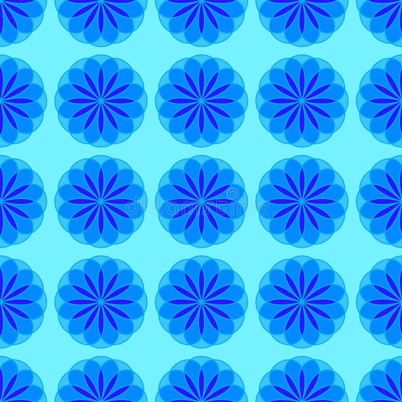 Abstract Pattern on the Cyan Background Stock Illustration ...