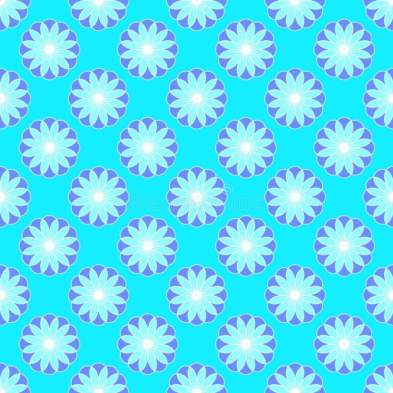 Abstract Pattern on the Cyan Background Stock Illustration ...