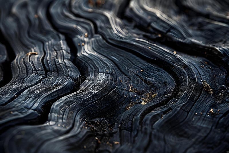 Abstract Pattern of Dark Scorched Timber on Charred Wood Texture ...