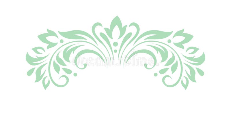 Abstract Pattern, Decorative Element, Clip Art with Stylized Leaves ...
