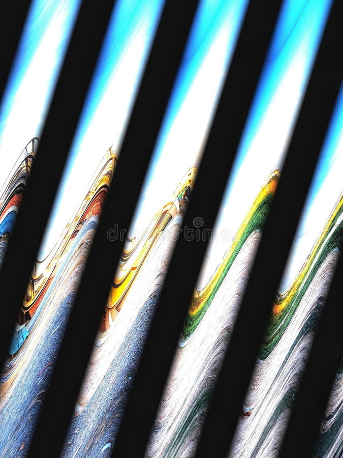 Abstract Pattern with Diagonal, Wavy Bands of Light and Dark Tones ...