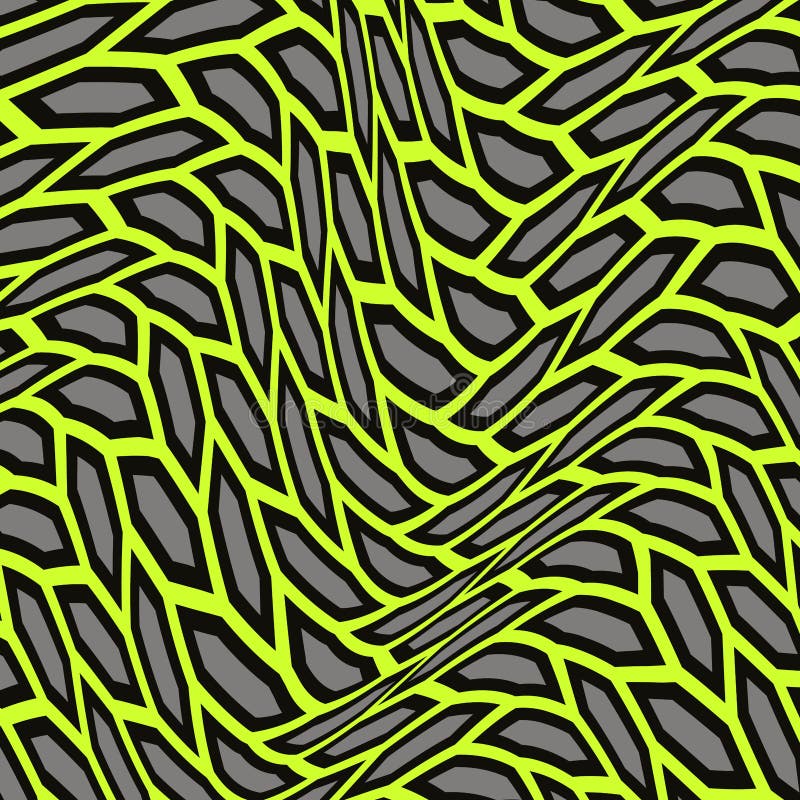 Abstract Pattern of Distorted Shapes. the Geometric Movement of Waves ...