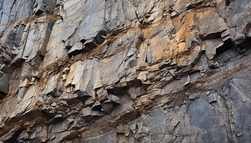Abstract Pattern of Eroded Stone on a Rough Cliff Backdrop Generated by ...