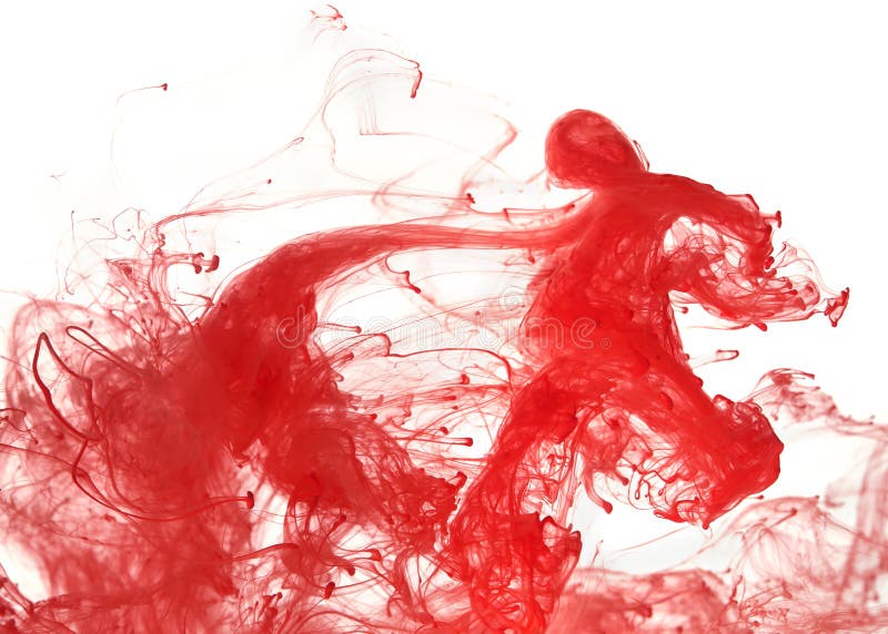 Red ink into the water stock image. Image of mixing, underwater - 99268475