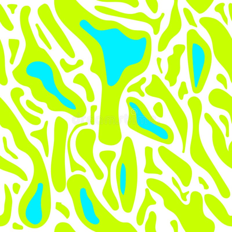 Bright Seamless Vector Pattern with Abstract Fluid Shapes. Stock ...