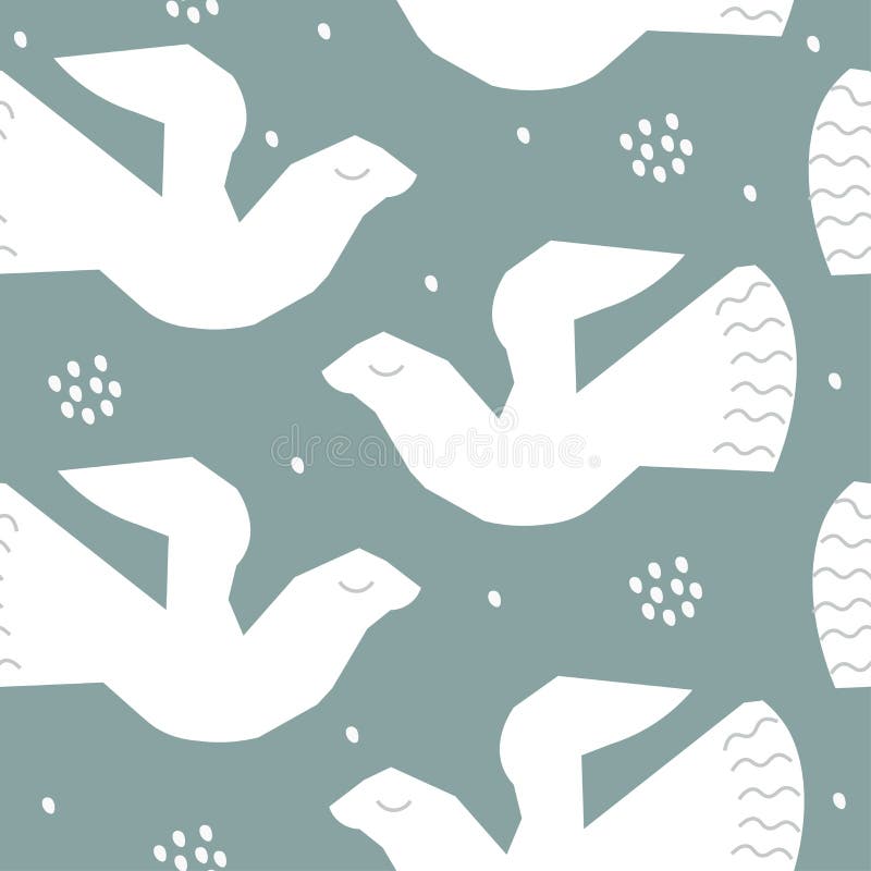 Abstract Pattern with Flowers and Bird Pigeon. Floral Pattern. Collage ...