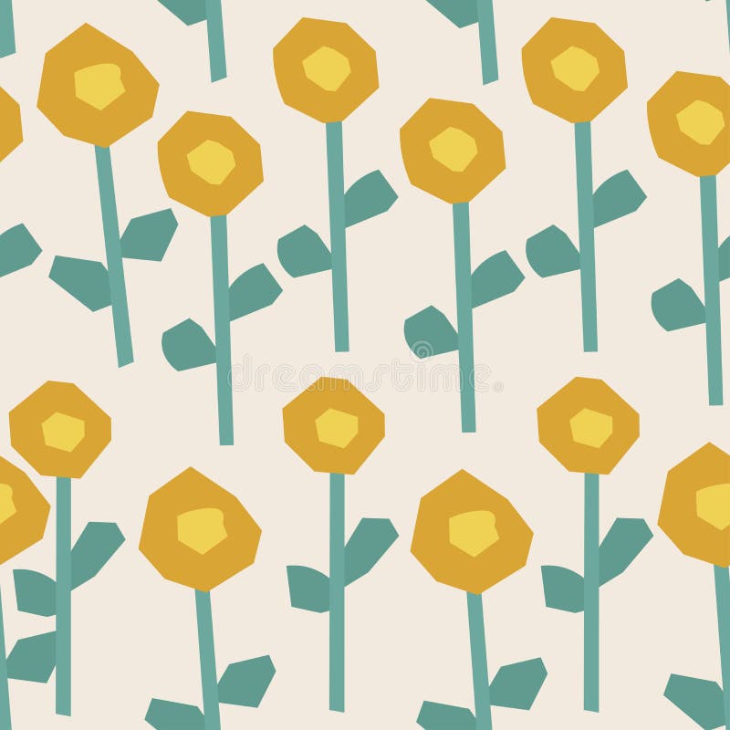 Abstract Pattern with Flowers. Floral Pattern. Collage Art Stock Vector ...