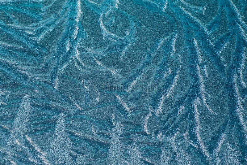 An Abstract Pattern Formed by Frost on a Car Windshield Stock Image ...