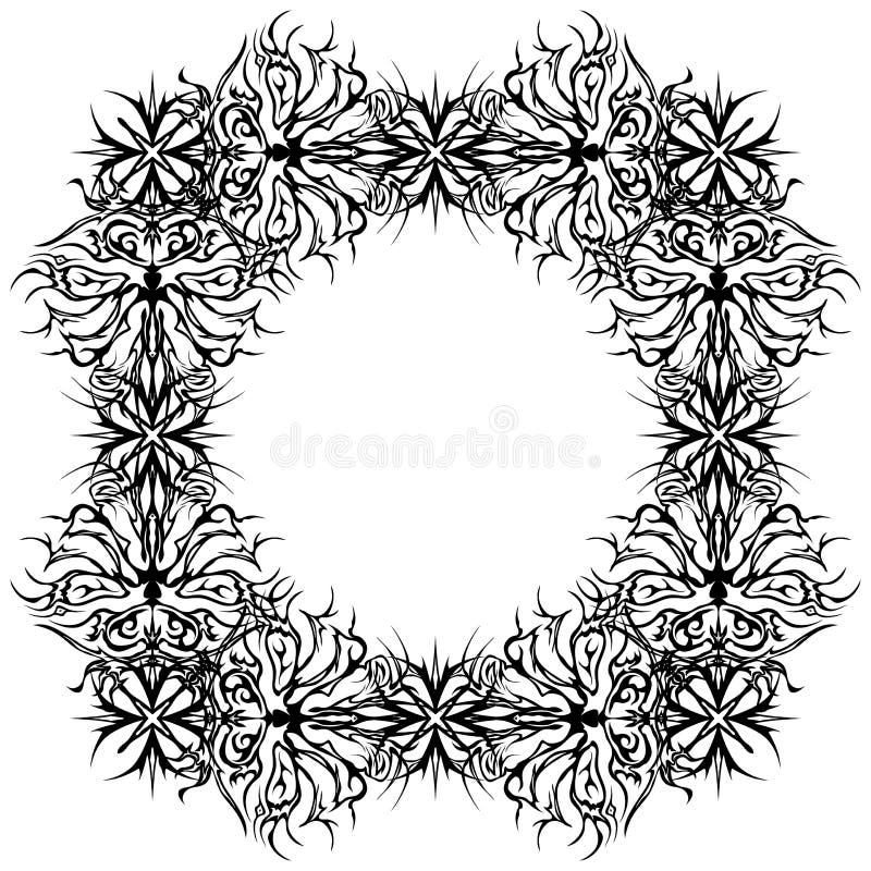 Abstract Pattern, Frame, Contour Stock Vector - Illustration of decor ...