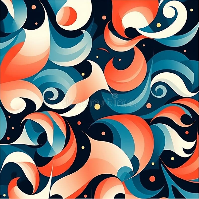 Abstract Style with Geometric Patterns 1:1. AI-generated. Stock ...