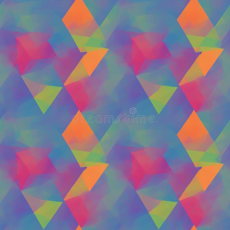 Abstract Pattern with Geometric Shape Spots, Colored Polygons. Seamless ...